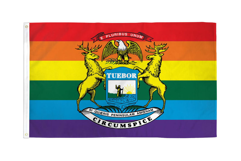 Michigan (Rainbow) Flag – FlagsMart